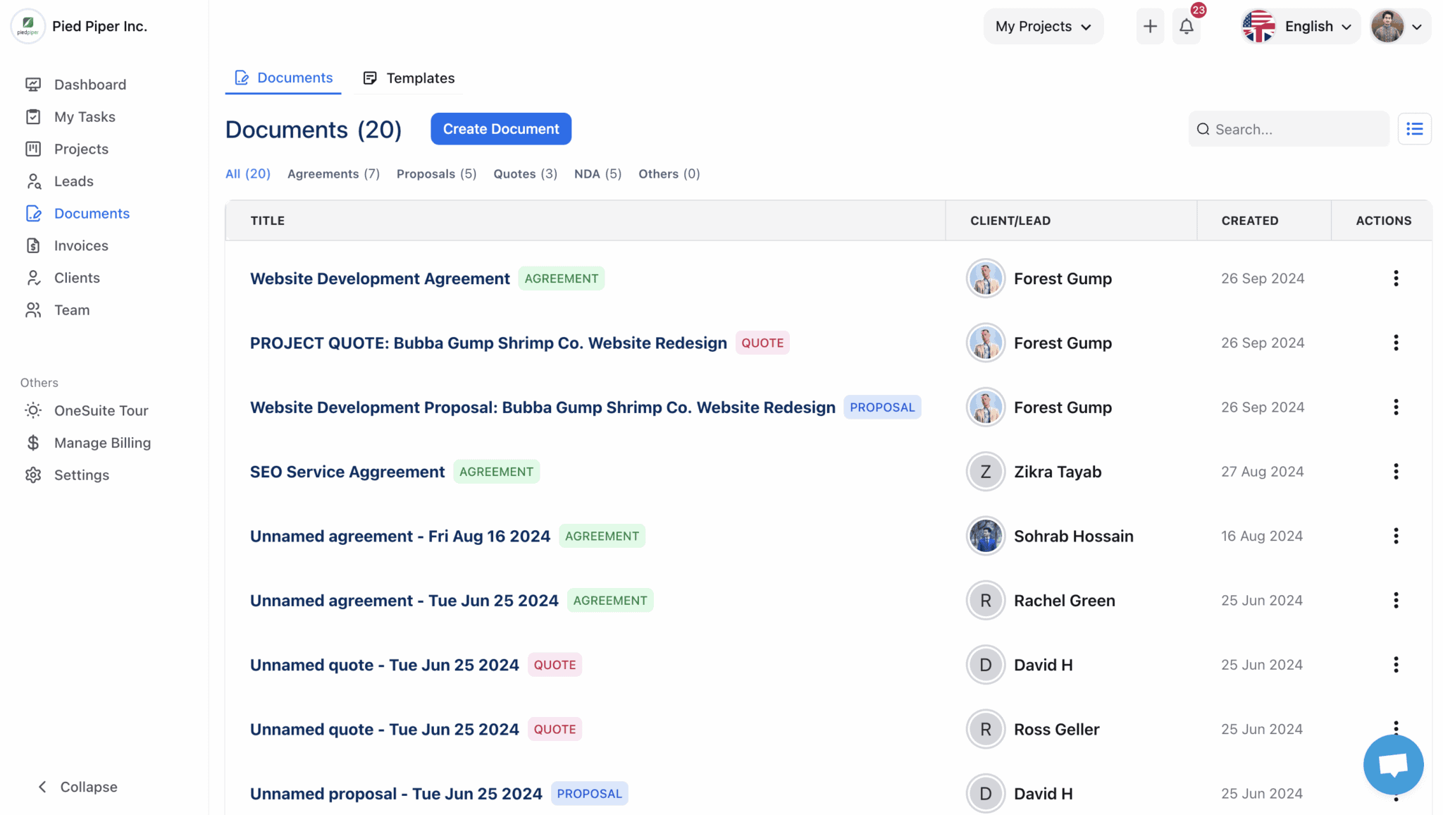 Document Hub - OneSuite
