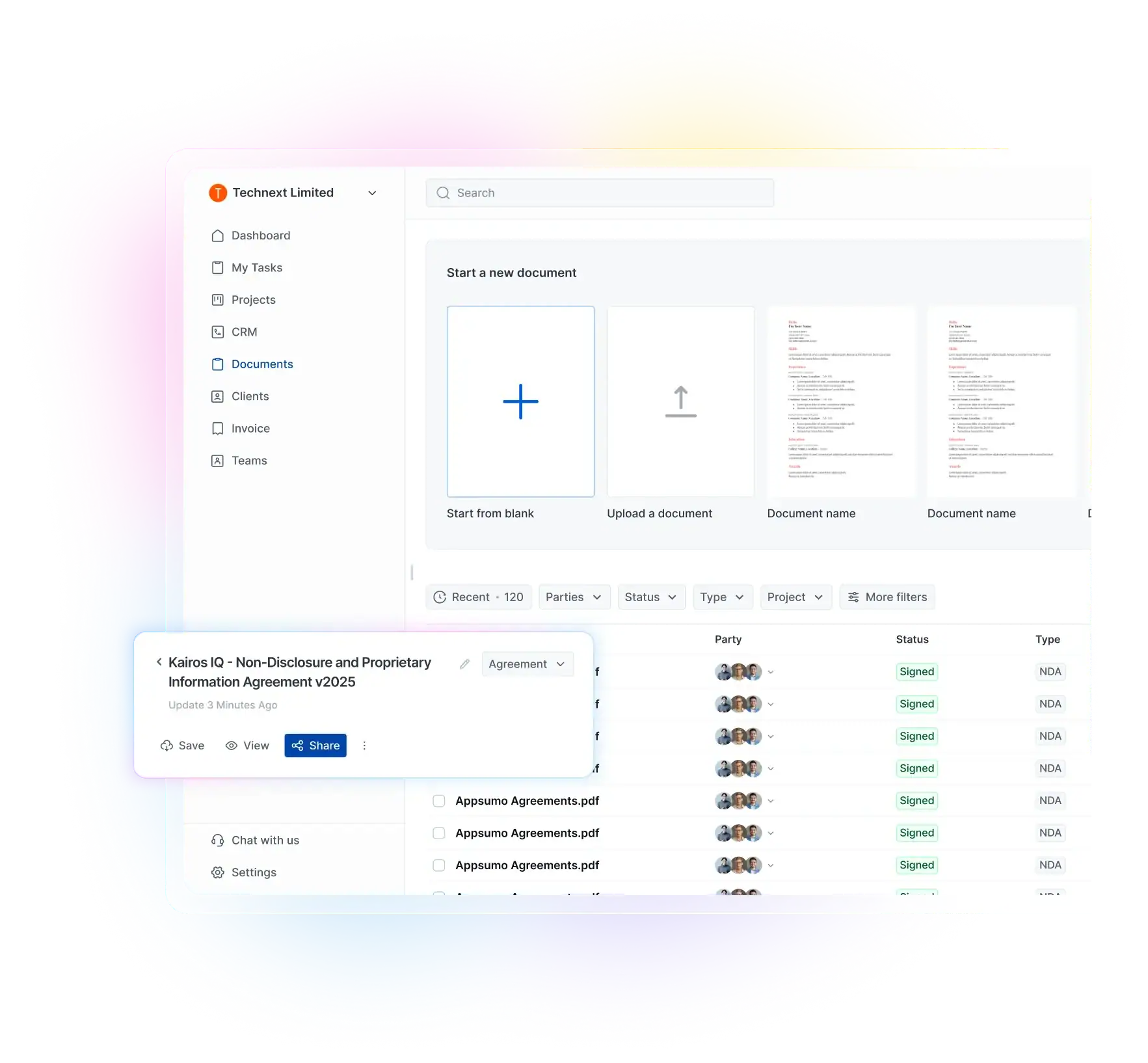 eSignature and Document Management Software for Service Teams - OneSuite